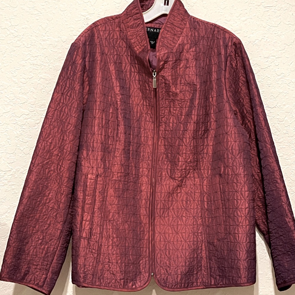 Bernardo Lightweight Quilted Jacket Burgundy 2x - Gem